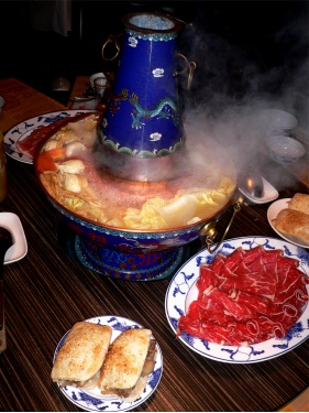 Hot Pot Essen in Taipeh - mettsalat